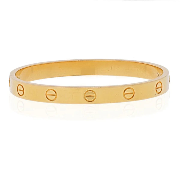 Cartier 18K Yellow Gold Size 16 New Locking System Bracelet – The Back ...