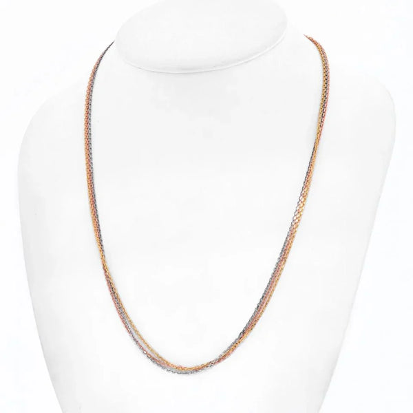 Cartier 18K Tri Color Tricolor Trinity Chain Necklace – The Back Vault