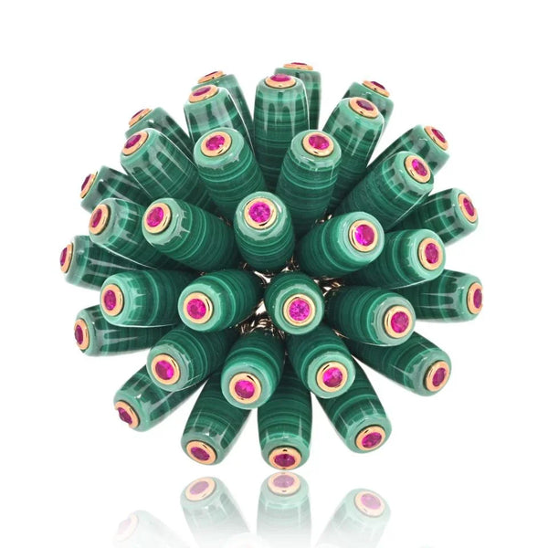 Cartier Nouvelle Vague 18K Rose Gold Nouvelle Vague Malachite Fire Opa ...